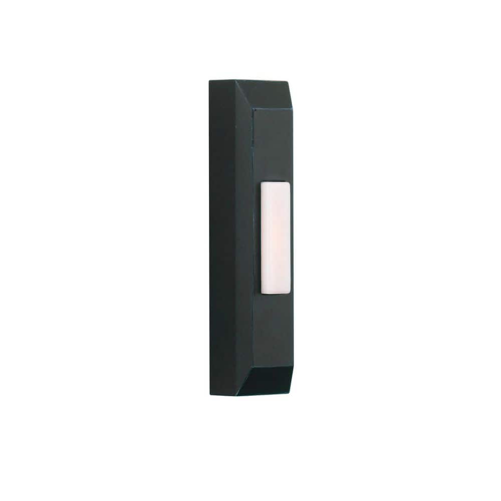 CRAFTMADE Wired Surface Mount Flat Black Finish Doorbell Push Button ...
