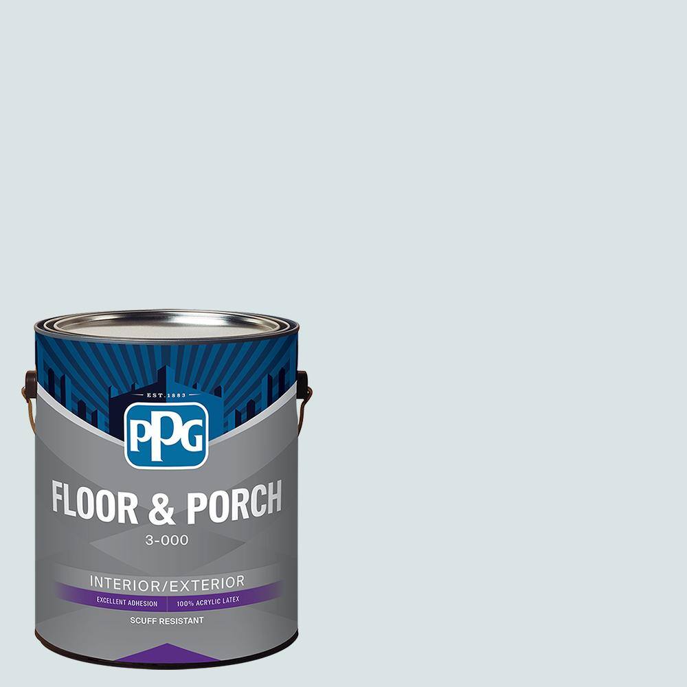 PPG 1 gal. PPG1149-1 Alpine Blue Satin Interior/Exterior Floor and ...