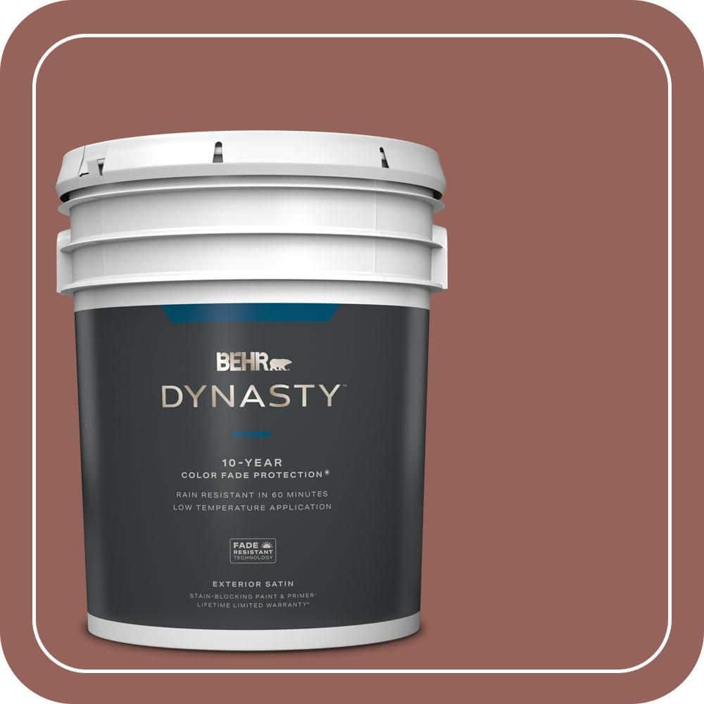 BEHR DYNASTY 5 gal. #ICC-73 Brick Hearth Satin Enamel Exterior Stain ...