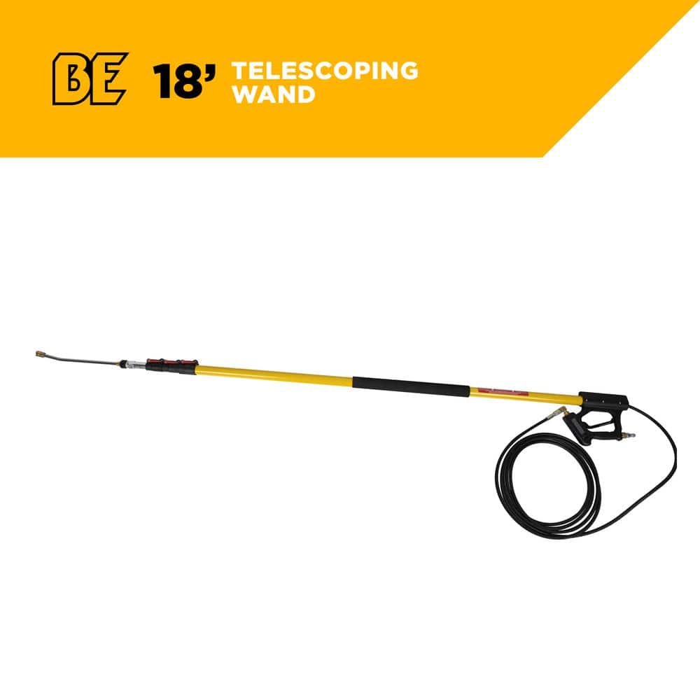 BE POWER EQUIPMENT 4000 PSI 18 ft. Pressure Washer Telescoping Wand for ...
