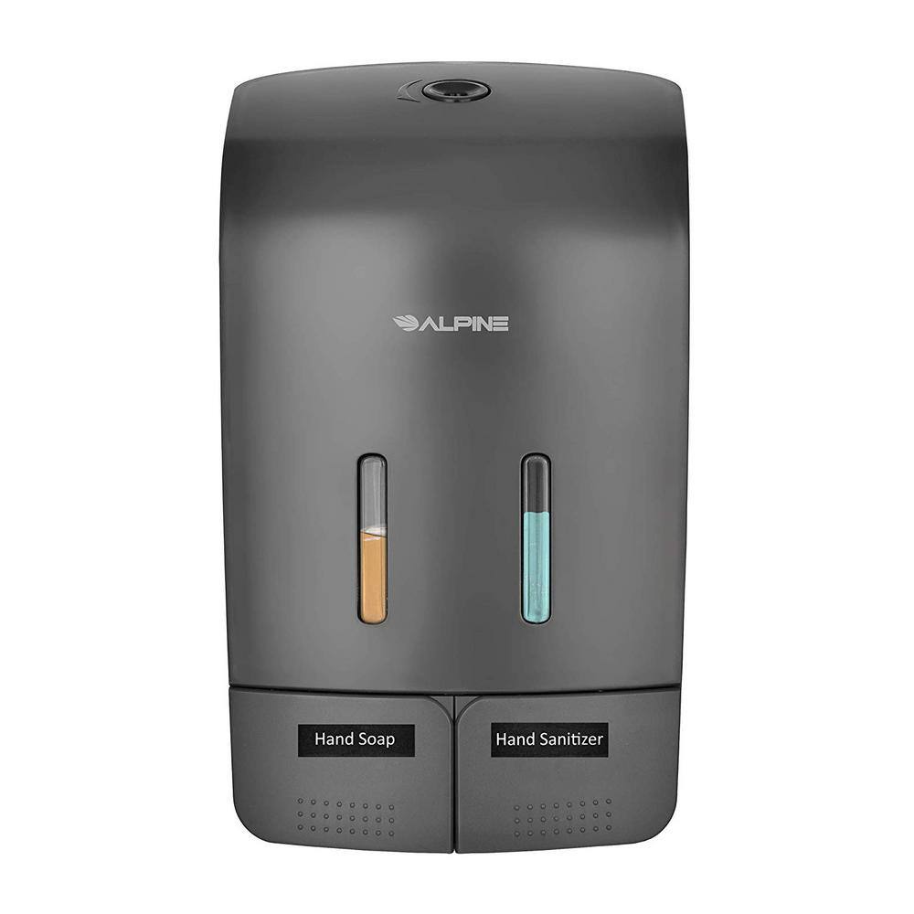 Alpine Industries 38 oz. Gray Surface Mounted Dual Soap and Hand ...
