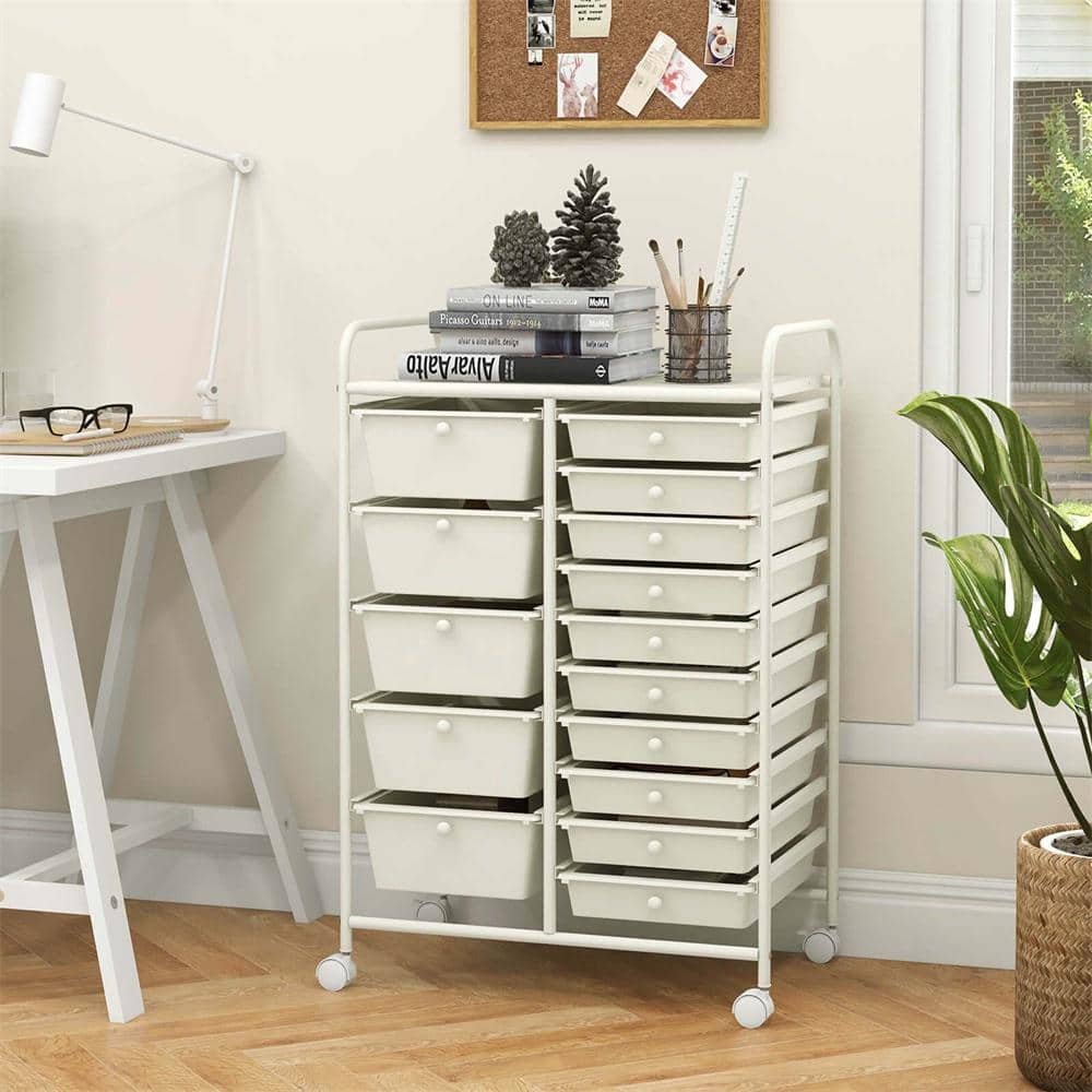 Costway White 34.5 in. Office Storage Cabinet with 0 Shelves and ...