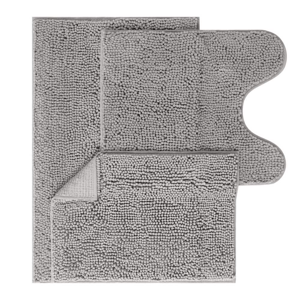 Resort Collection 2000 Light Gray 21 in. x 34 in. Solid Color Polyester ...
