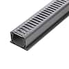 NDS 4 in. x 10 ft. PVC Speed-D Drainage Channel Drain with Metal Grate ...
