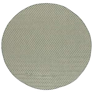 SAFAVIEH Courtyard Dark Green/Beige 9 ft. x 12 ft. Check Indoor/Outdoor ...