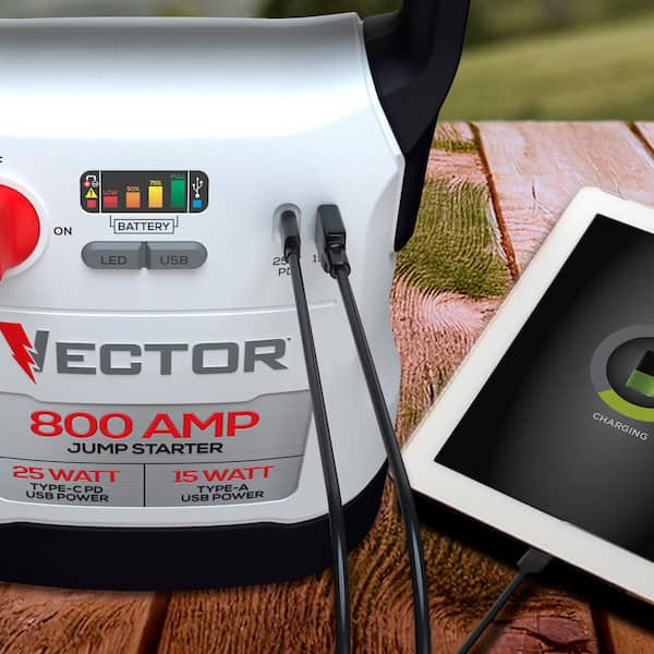 VECTOR 800 Amp Jump Starter with USB Power VECJ8 - The Home Depot
