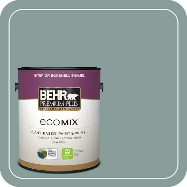 BEHR PREMIUM PLUS 1 gal. #PPU12-04 Agave Eggshell Enamel EcoMix Plant ...