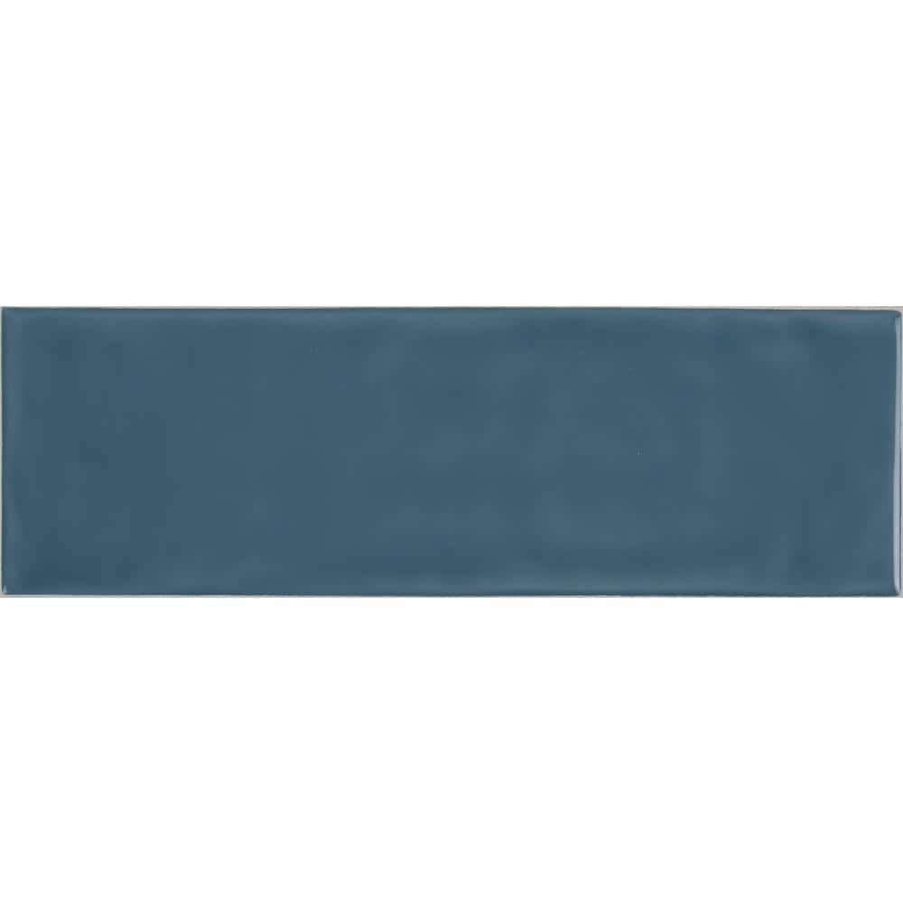 MSI City Azul 4 in. x 12 in. Glossy Ceramic Blue Subway Tile (9.99 sq ...