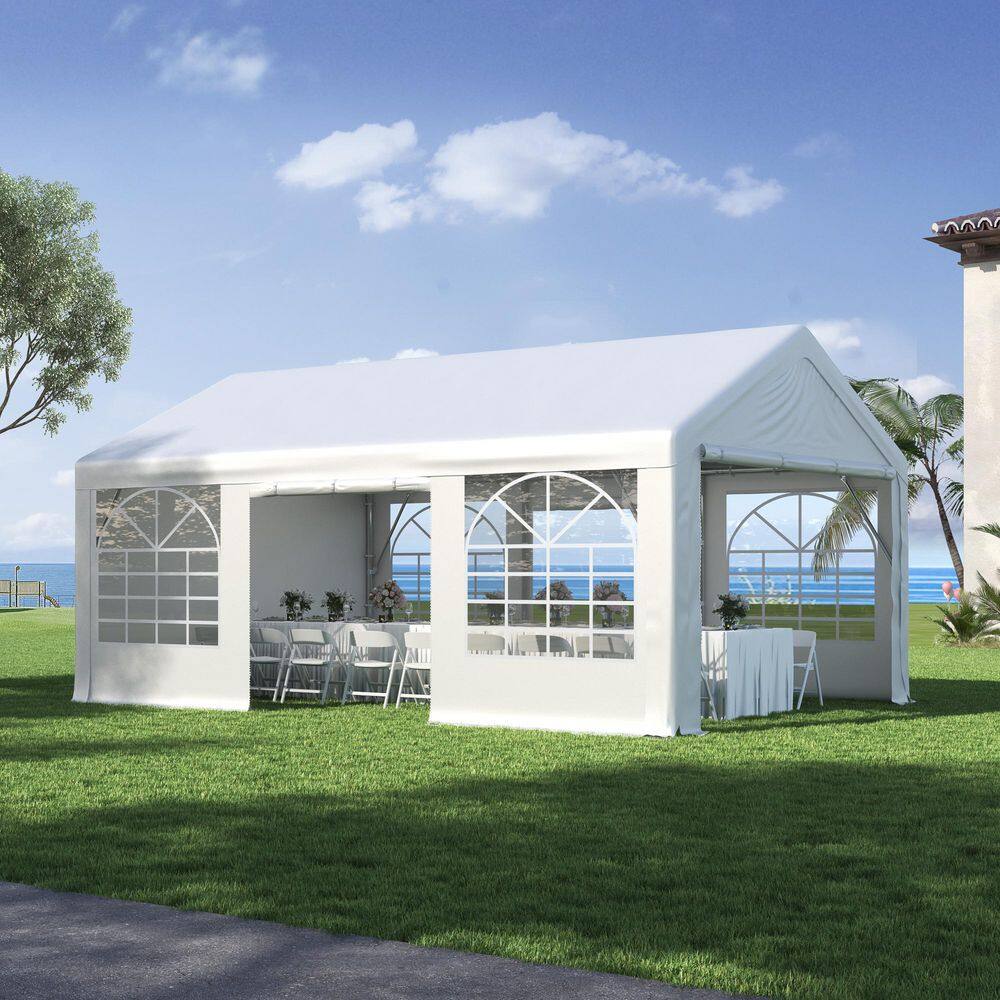 COVERONICS 13 ft. x 20 ft. Outdoor Party Tent with Removable Sidewalls ...