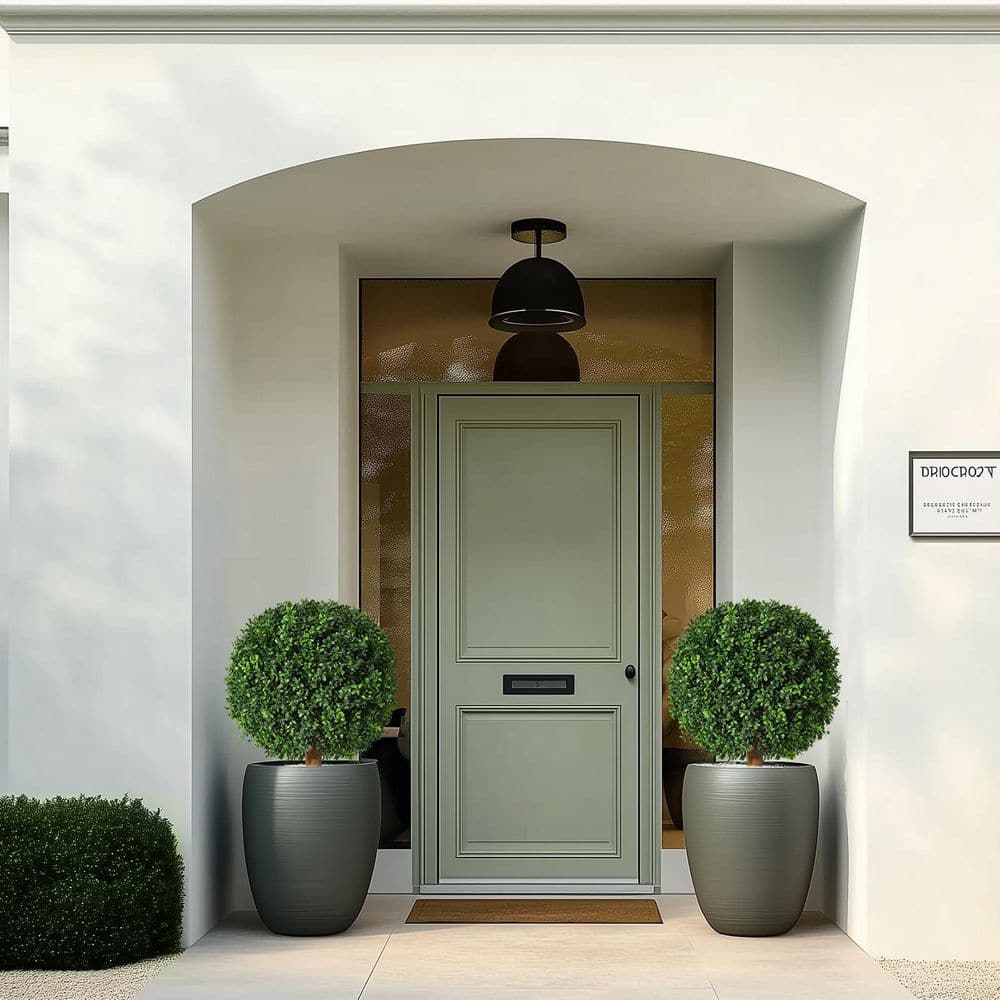 PE Artificial Shrubs Set GarveeHome Set Of 2 With Roses - 23.6" Tall ...