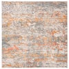 SAFAVIEH Madison Grey/Orange 4 ft. x 4 ft. Abstract Gradient Square ...