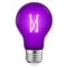 LUXRITE 60-Watt Equivalent A19 Edison LED Purple Light Bulb, 4.5-Watt ...