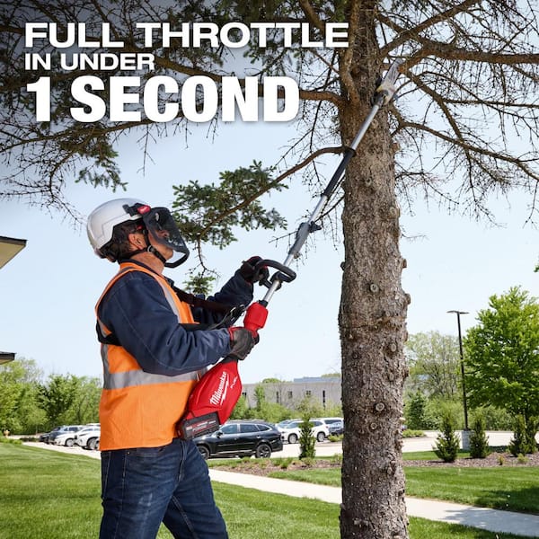 Milwaukee M18 Fuel 18V 10 in. Brushless Cordless Battery Powered Pole Saw Kit Quik-Lok ...