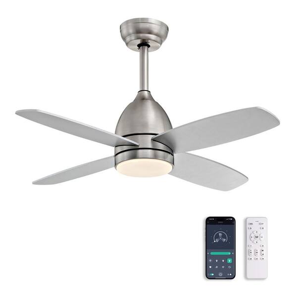 WDETR 36 in. Modern Indoor Traditional Short Fan Blade Nickel Ceiling ...