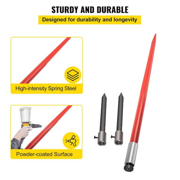 SVOPES 49 in. Hay Bale Spear 3000 lbs. Capacity Square Bale Spike with ...