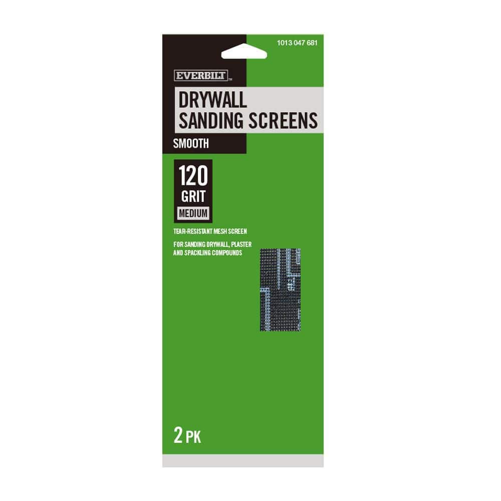 Everbilt 0.14 in. x 0.35ft. x 0.94 ft. DRYWALL SANDING SCREEN MED 2PK ...