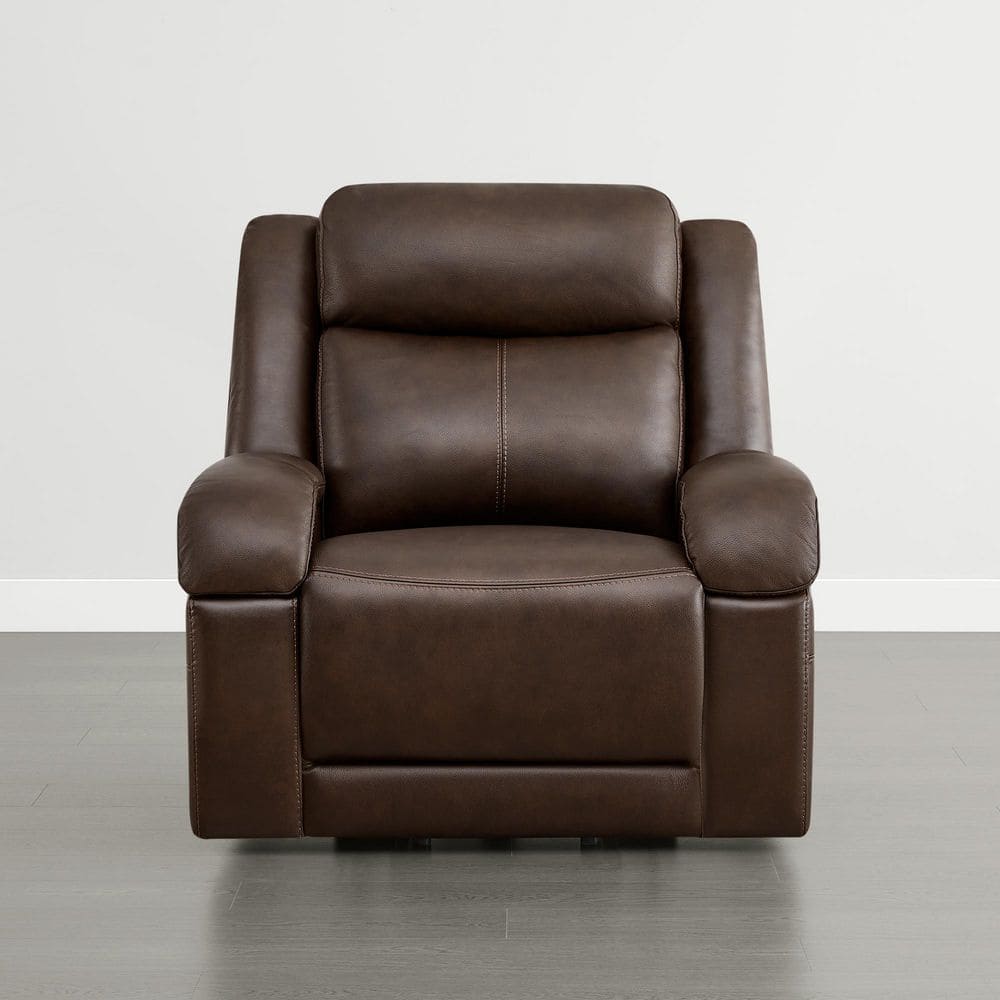 Spruce & Spring Vito Brown Leather Dualmotor Powerlift Recliner w ...