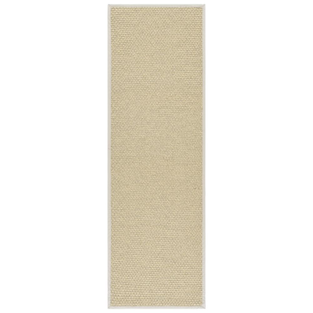 SAFAVIEH Napa Fau x Sisal 100 3 ft. x 8 ft. Natural/Beige Solid Color ...