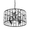 Home Decorators Collection Kristella 4-Light Black Crystal Chandelier ...