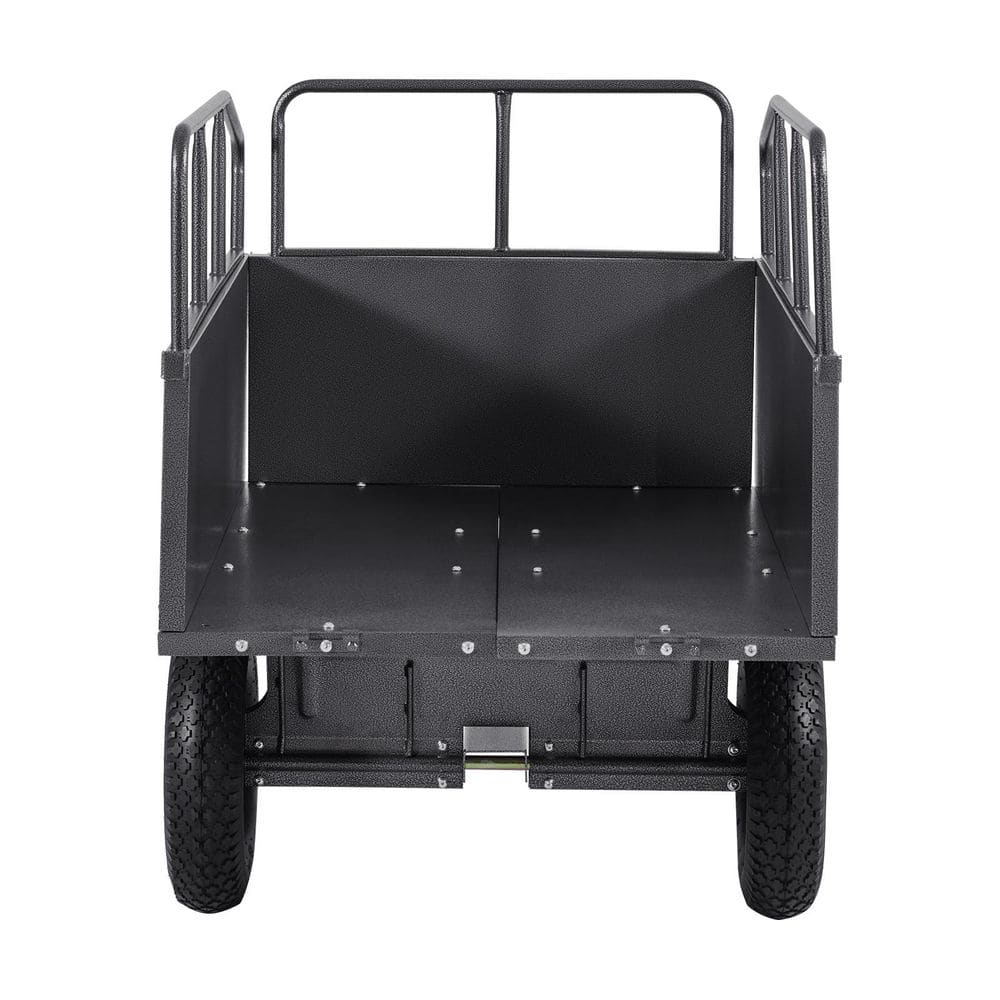 SVOPES Garden Utility Trailer, 600 lbs., 17 cu. ft. Steel Garden Cart ...