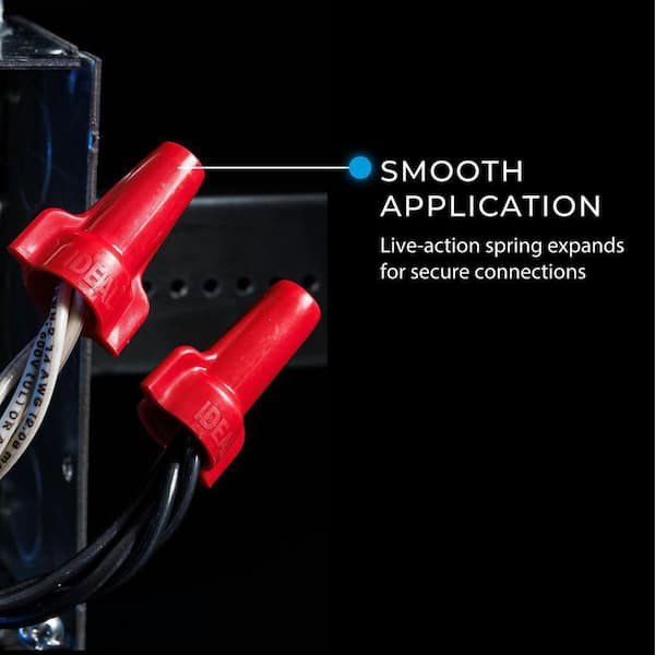 IDEAL Wing-Nut Wire Connector, 452 Red, Jar of 250 30-1452J - The Home ...