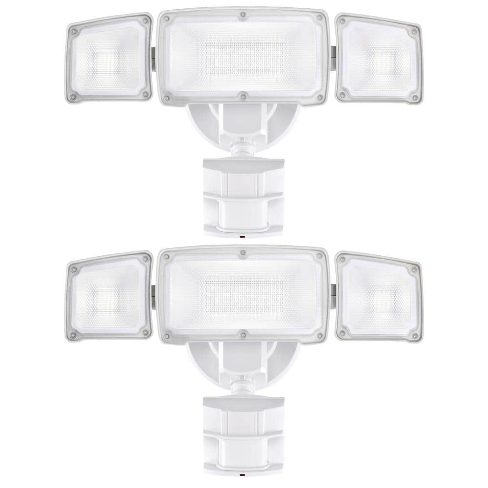AWSENS White 40-Watt 4000-Lumen 180° Motion or Dusk to Dawn Control 3 ...