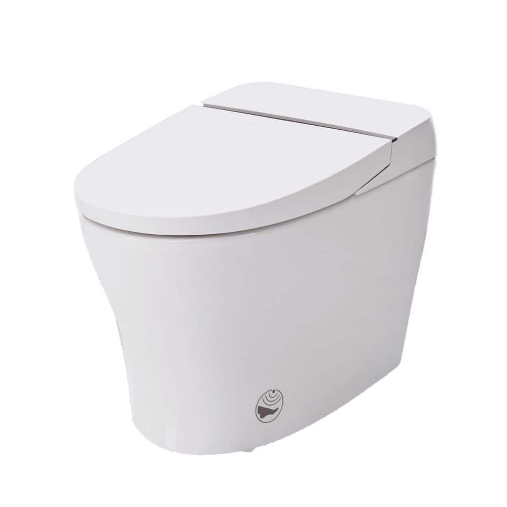 Elongated Smart Toilet Bidet Combo with Self-Cleaning Nozzle, Dual ...