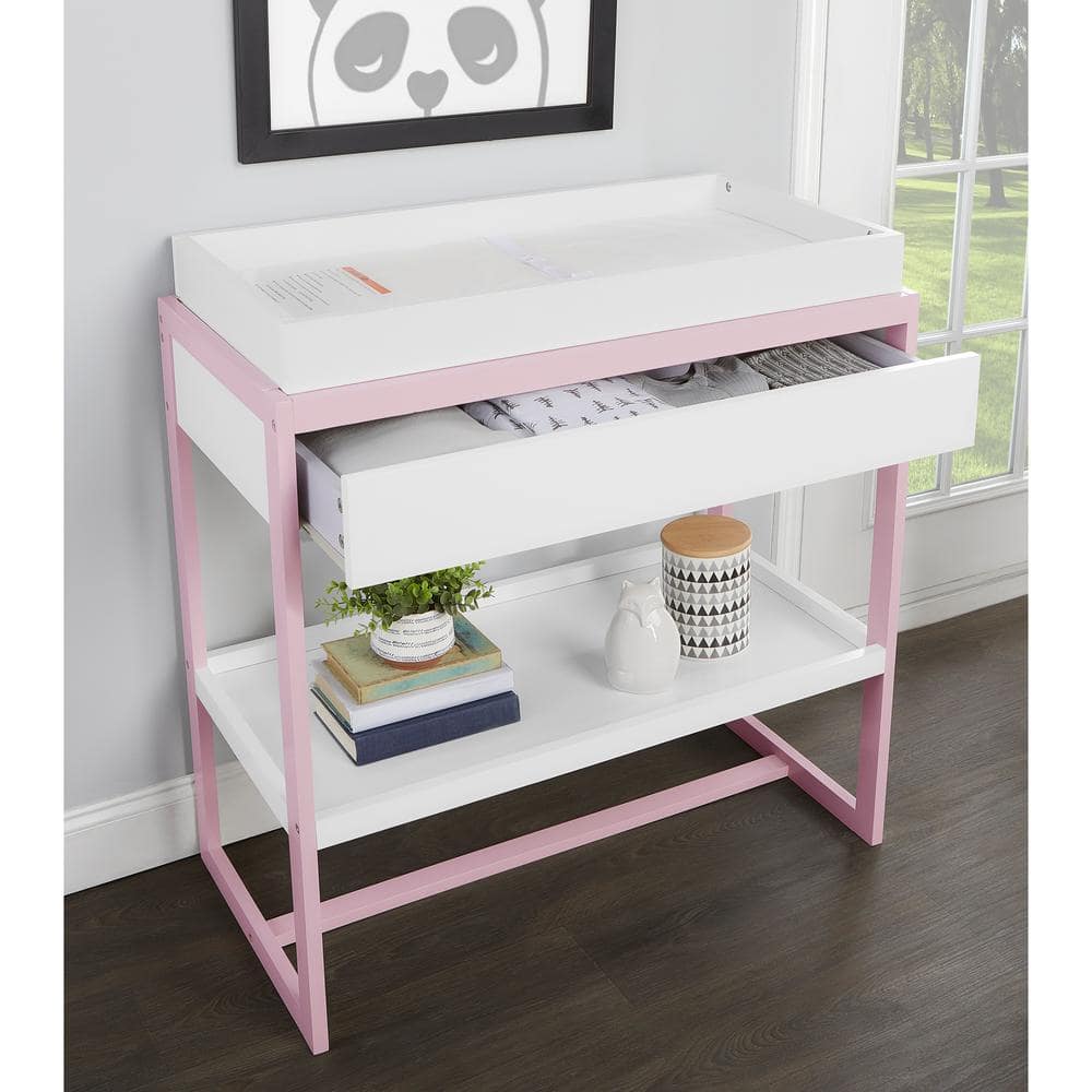 Dream On Me Blush Pink Arlo Changing Table 605X-BPW - The Home Depot