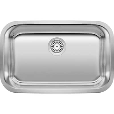 Blanco STELLAR Undermount Stainless Steel 28 in. Single Bowl Kitchen ...