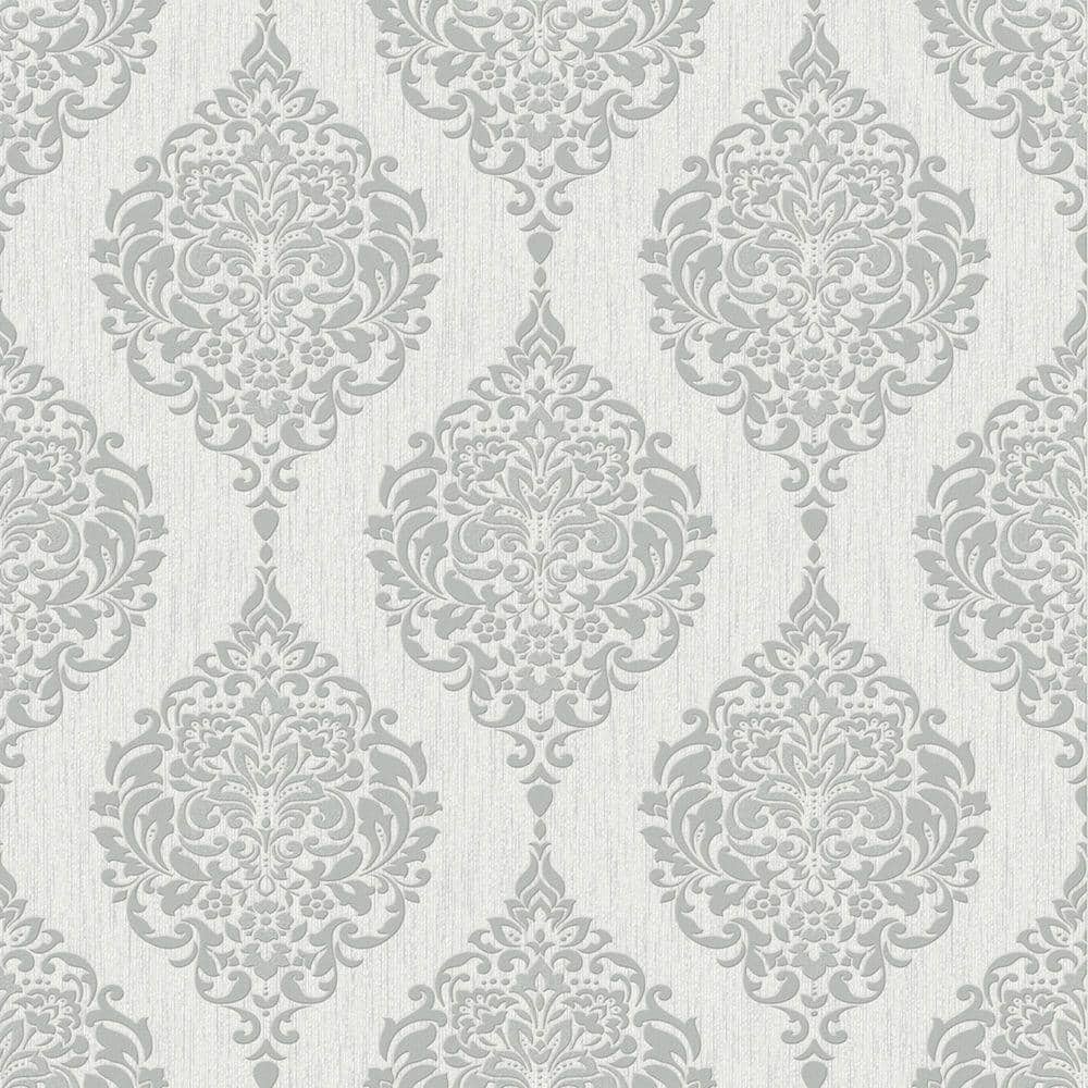 Graham & Brown Gray Vinyl Non-Pasted Moisture Resistant Wallpaper Roll ...