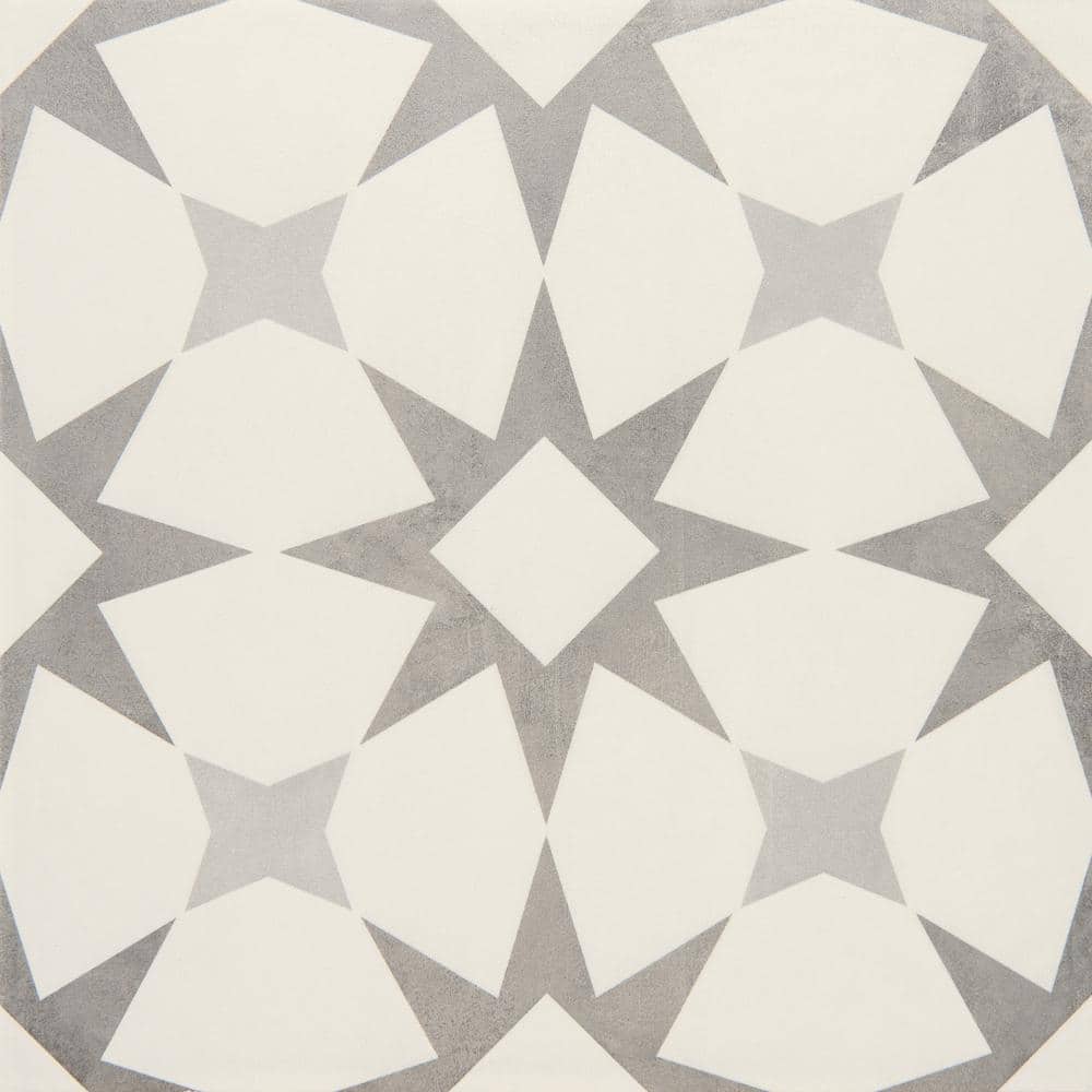 Daltile Memoir Cosmo Grey 12 in. x 12 in. Glazed Ceramic Floor and Wall ...