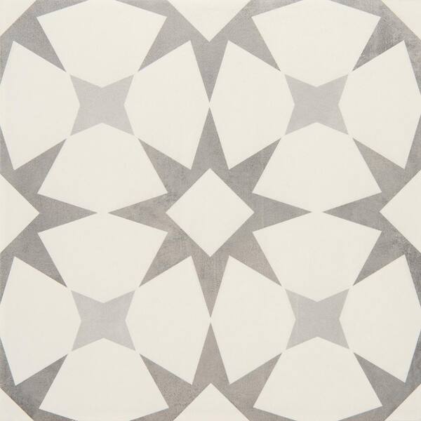 Daltile Memoir Cosmo Grey 12 in. x 12 in. Glazed Ceramic Floor and Wall ...