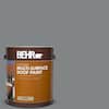 BEHR 1 gal. #PFC-63 Slate Gray Flat Multi-Surface Exterior Roof Paint ...