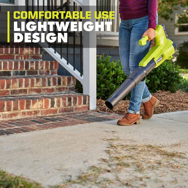 RYOBI ONE+ 18V 90 MPH 250 CFM Cordless Battery Leaf Blower/Sweeper with ...