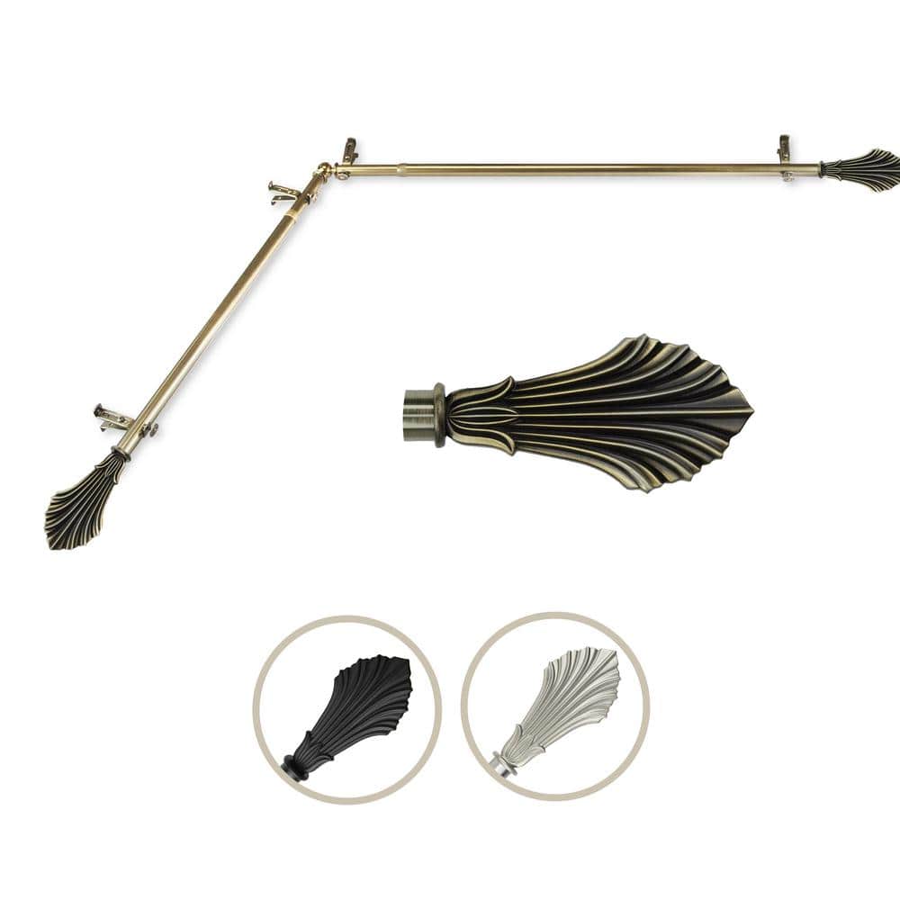 Rod Desyne 13/16" Dia Adjustable 120" to 170" Single Corner Window ...
