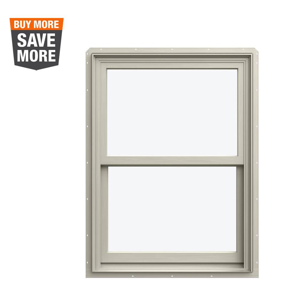 JELD-WEN 35.375 in. x 60 in. W-5500 Double Hung Wood Clad Window ...