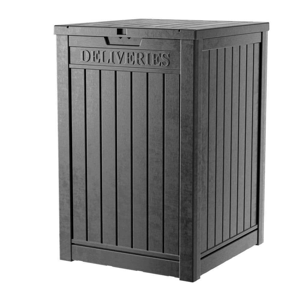 50 gal. Package Delivery Box Black 21.65 in. x 20.28 in. x 30.51 in ...