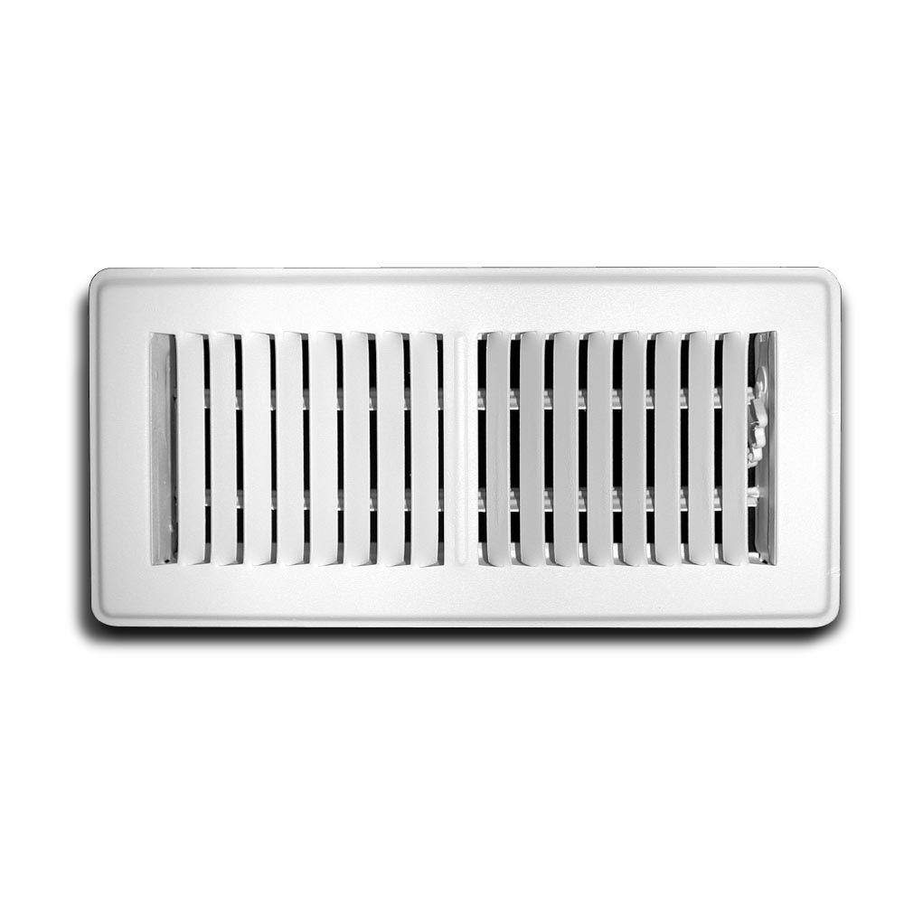TruAire 4 in. x 12 in. White Floor Diffuser H150MW 04X12 - The Home Depot