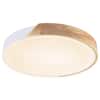 SEEUTEK Eclipse 16.1 in. Modern White Round Integrated LED Flush Mount ...
