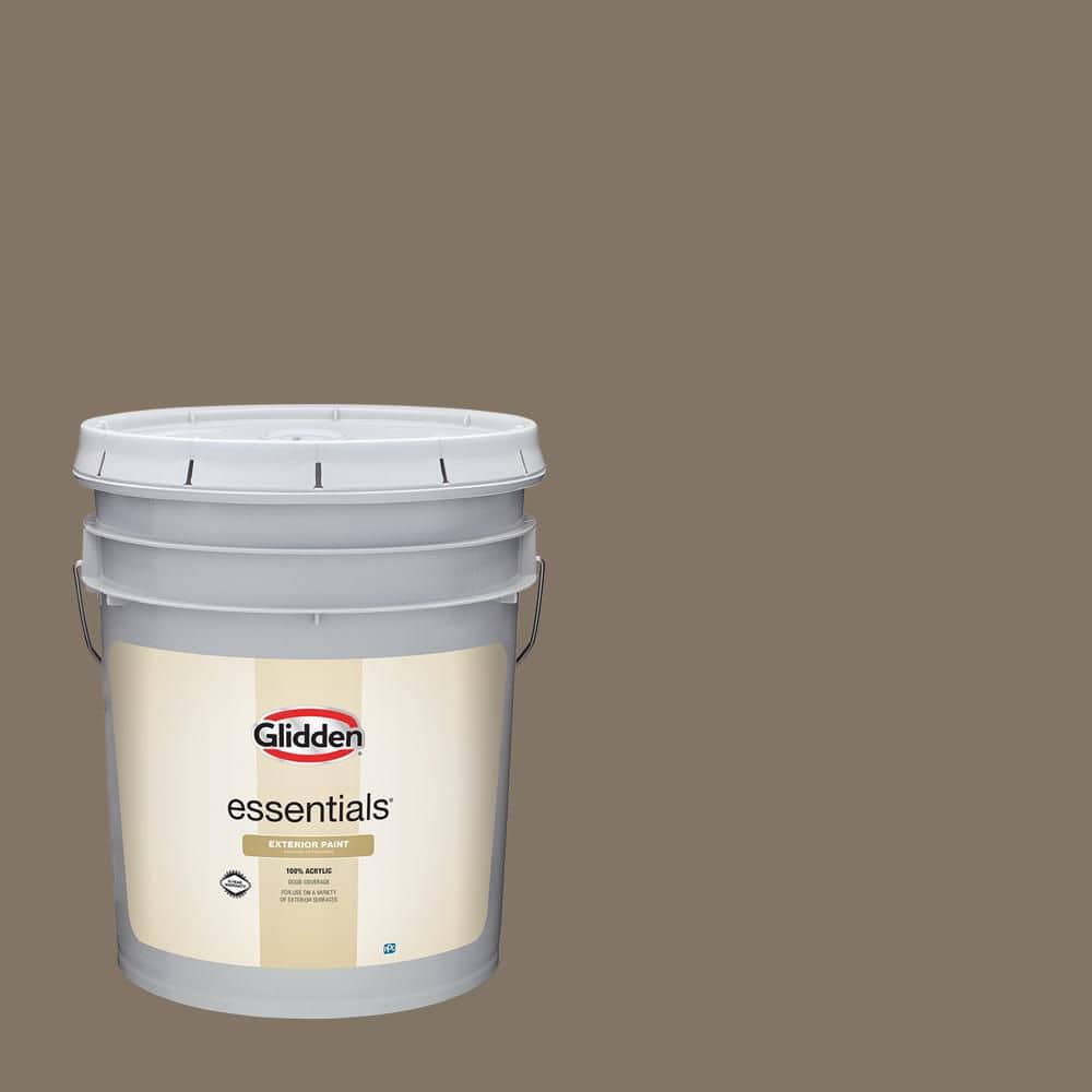 Glidden Essentials 5 gal. PPG1023-6 Clam Shell Satin Exterior Paint ...