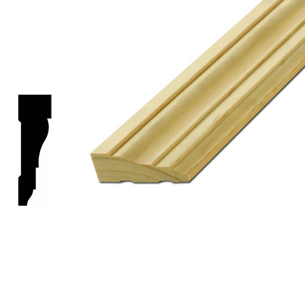 American Wood Moulding WM366 11/16 in. x 2-1/4 in. Pine Casing Moulding ...