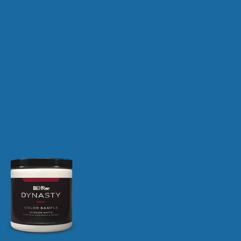 BEHR DYNASTY 8 oz. #S-G-560 Jazz Blue Matte Stain-Blocking Interior ...