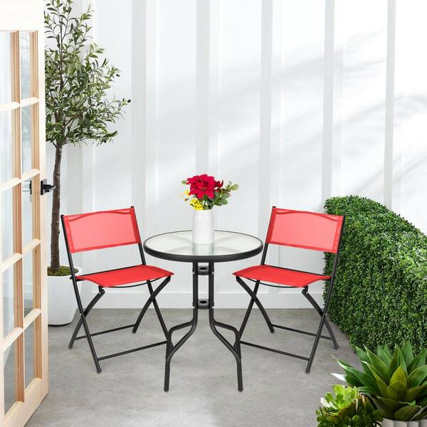 Reviews for Best Choice Products Red 3-Piece Outdoor Patio Bistro Set ...
