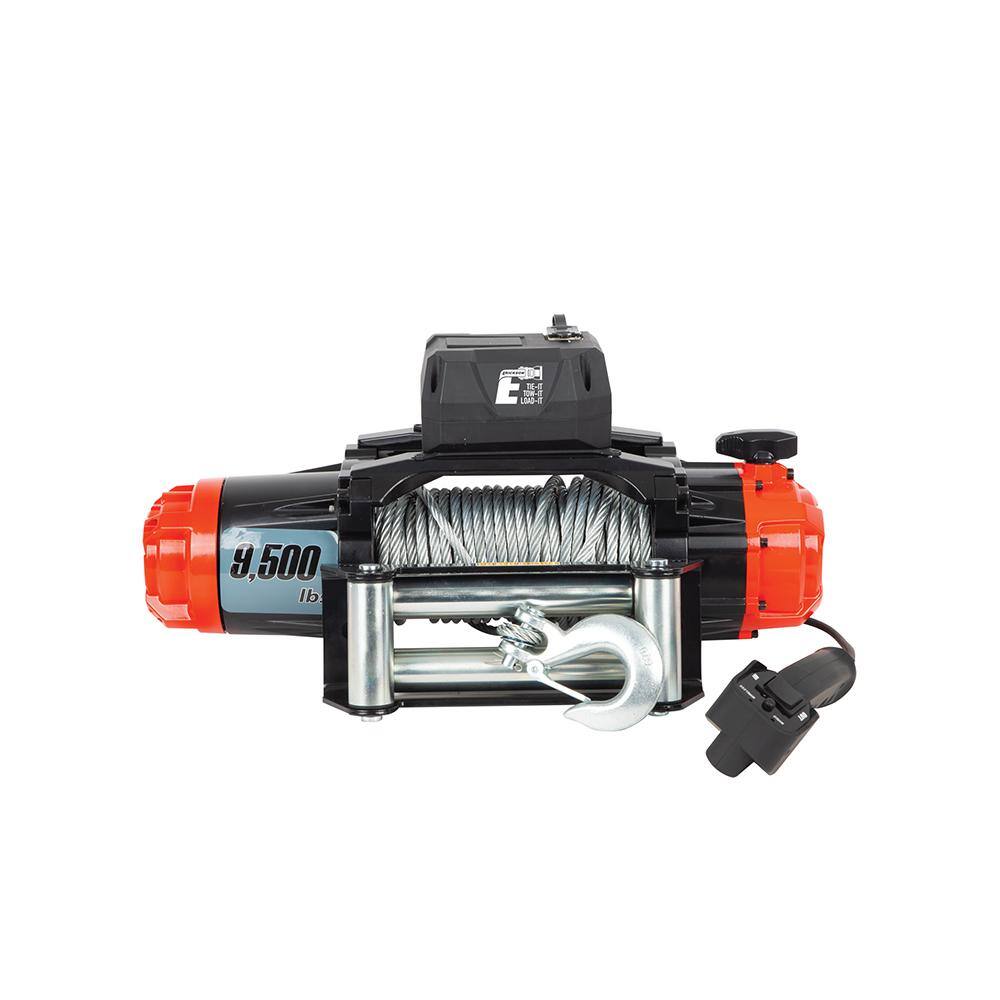 Erickson 12-Volt DC 85 ft. 9500 lb. Electric Winch 06434 - The Home Depot