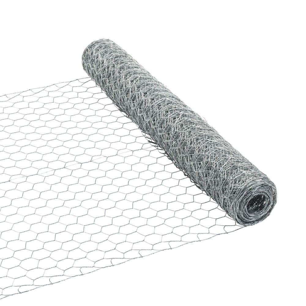 Everbilt 3 ft. x 50 ft. 20-Gauge Galvanized Steel Poultry Netting with ...