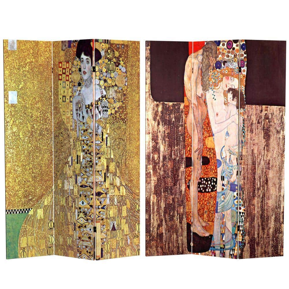 RED LANTERN 6 ft. Printed 3-Panel Room Divider CAN-KLIMT2 - The Home Depot