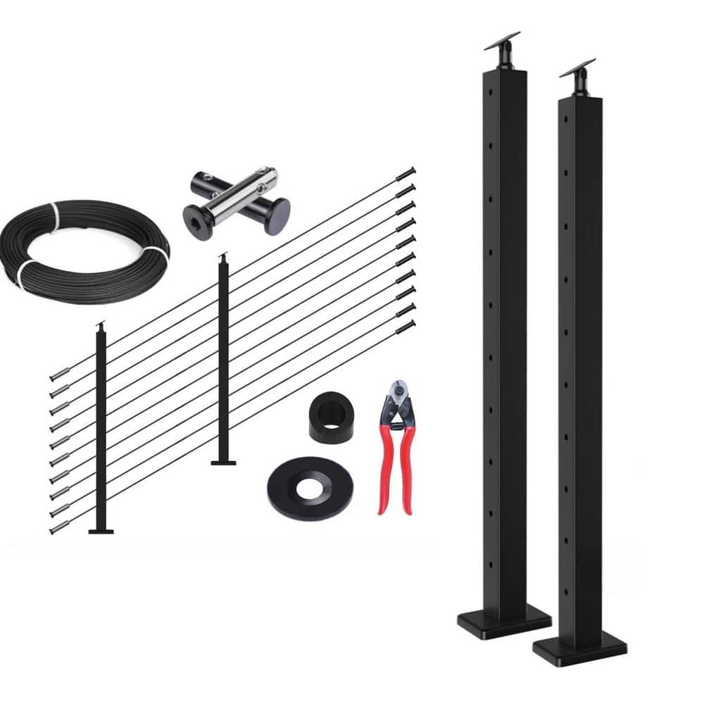 KIWDZFU Stainless Steel Cable Railing Post Kit for Cable Railing System ...
