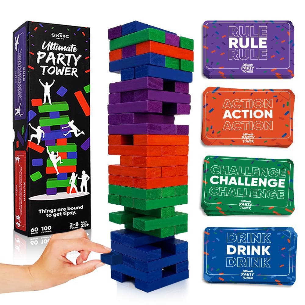 SWOOC Ultimate Party Tower - 100 Original Commands, 60 Blocks and 1000 ...