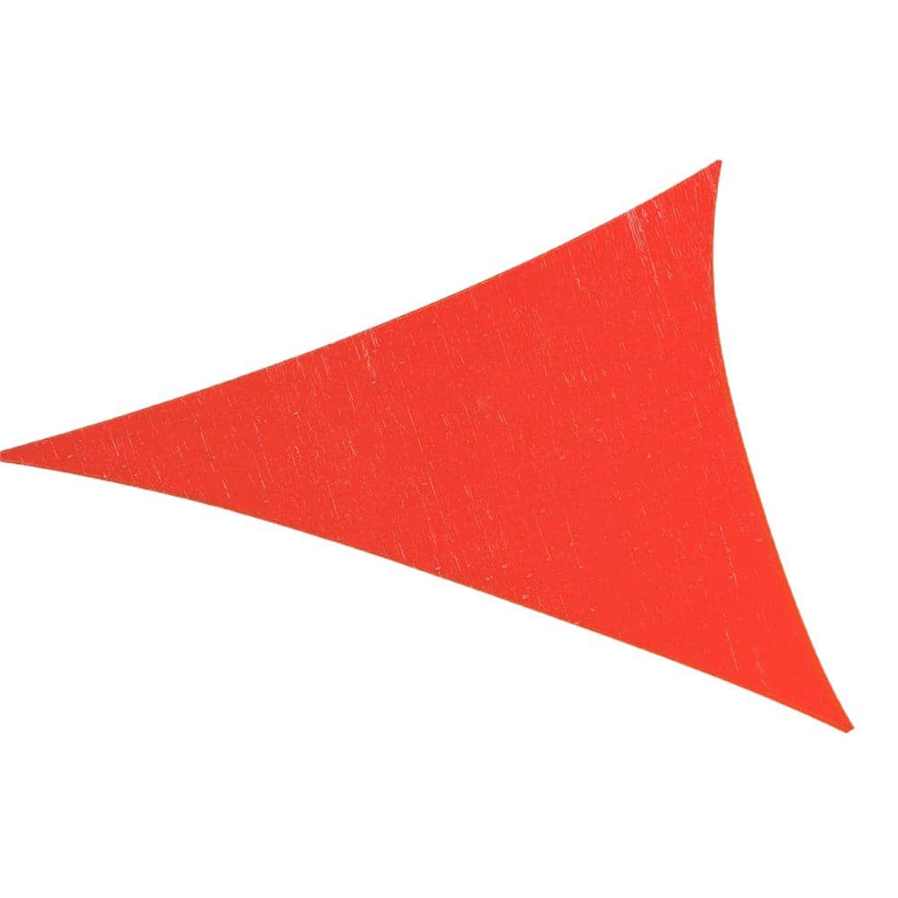 AMGO 16 ft. x 16 ft. x 16 ft. Triangle Waterproof Sun Shade Sail - Red ag-TADT16-5 - The Home Depot