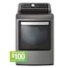 LG 7.3 Cu. Ft. Vented SMART Electric Dryer in Graphite Steel with ...